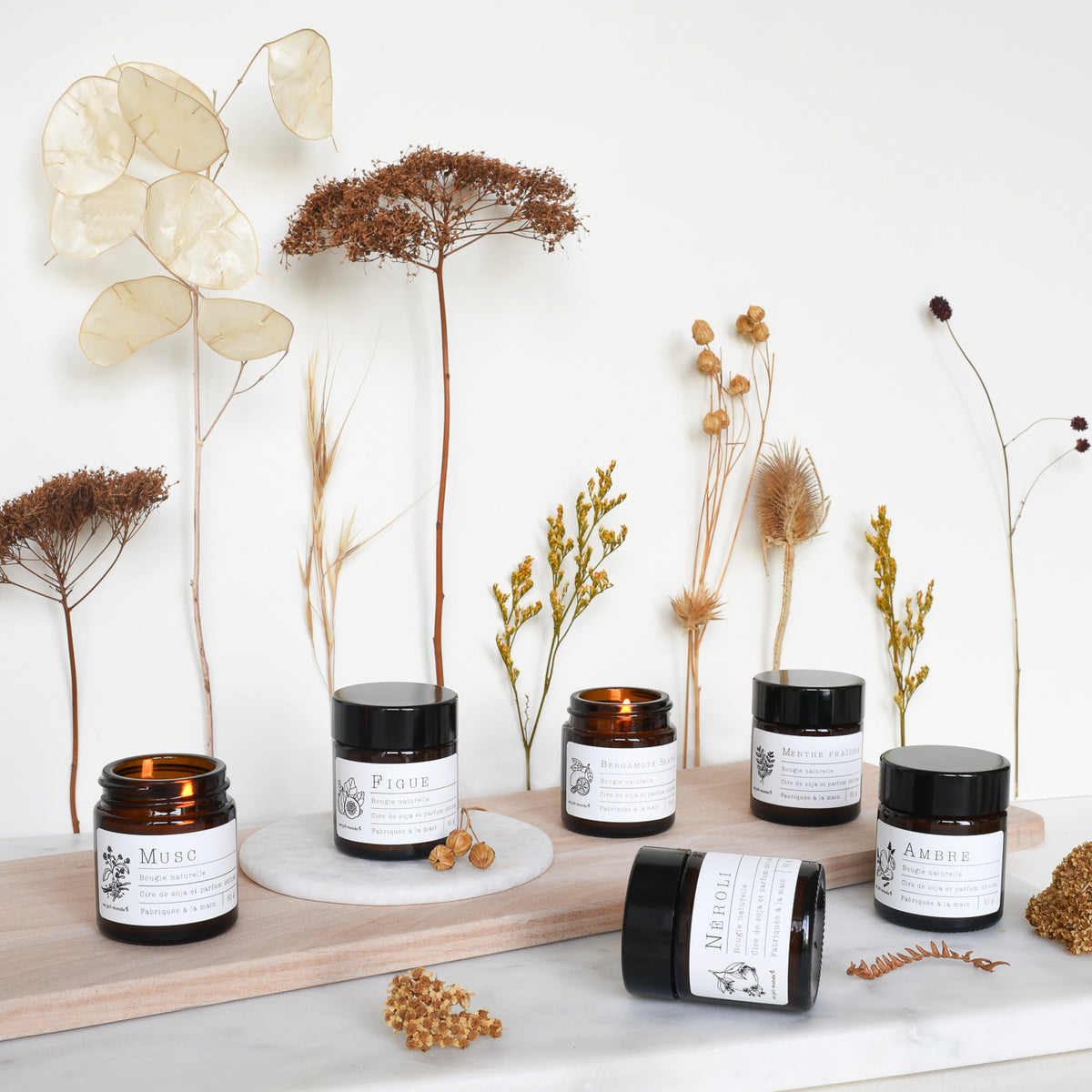 Ensemble de 6 mini bougies "Signature" – Un Joli Monde